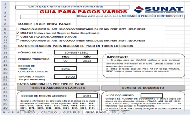 RUS 4 – Archivo Excel