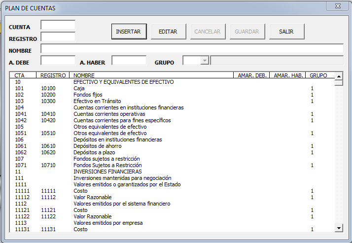 SISTEMA CONTABLE AEXCEL (VERSIÓN BÁSICA) – APLICATIVO EN EXCEL ...