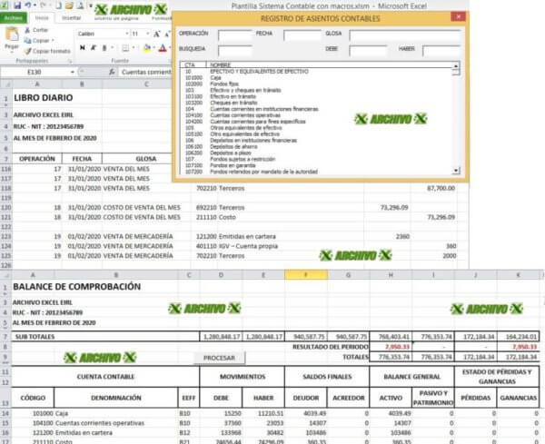 SISTEMA CONTABLE EN EXCEL – CURSO VIRTUAL GRATUITO – Archivo Excel