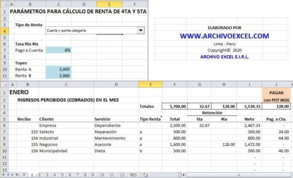 Liquidación de Beneficios Sociales – Archivo Excel